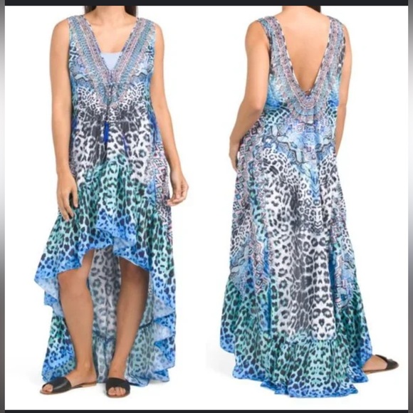 La Moda | Swim | True Colours By La Moda Frill Hilow Blue Beach Swim ...